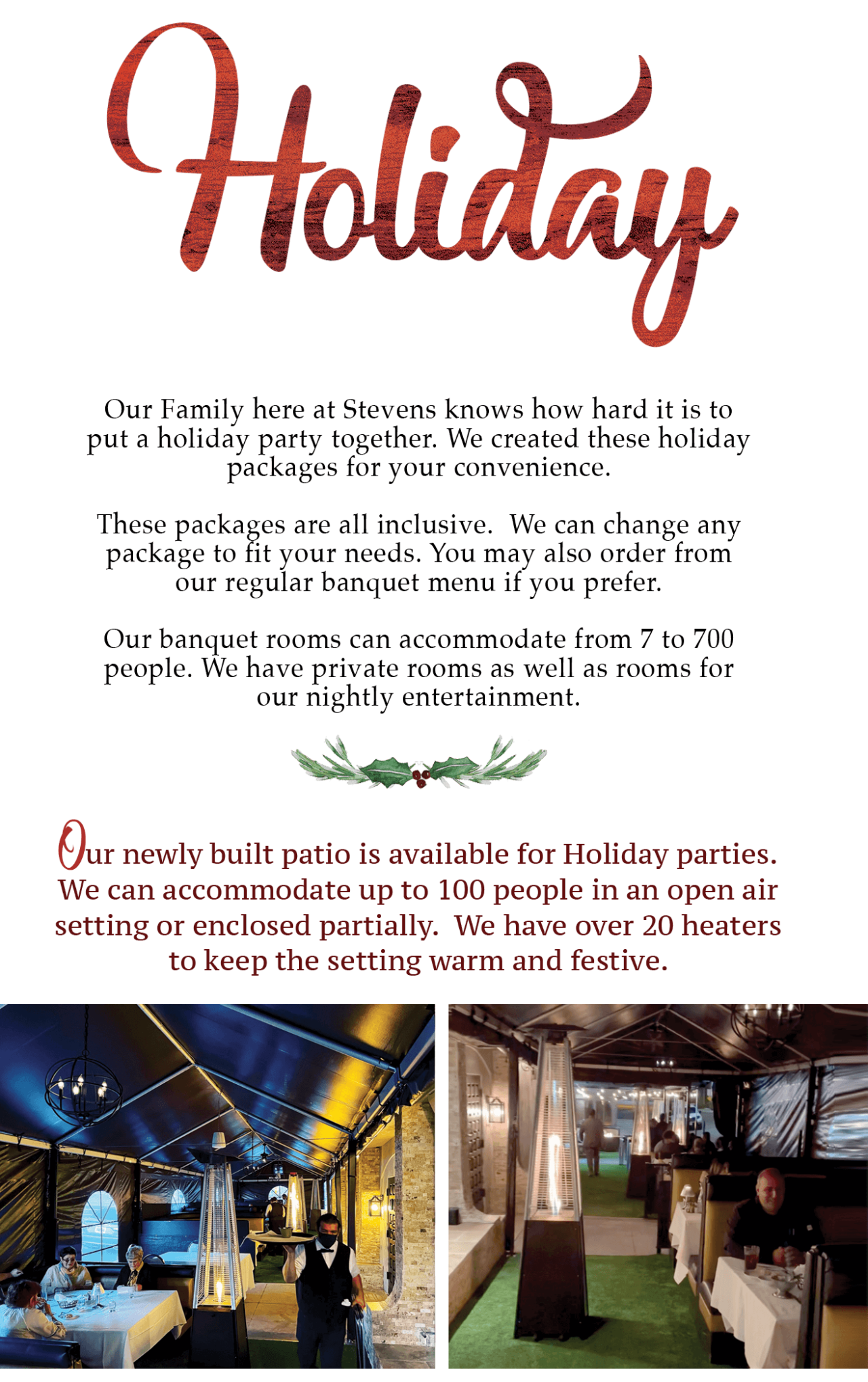 Holiday Packages | Stevens