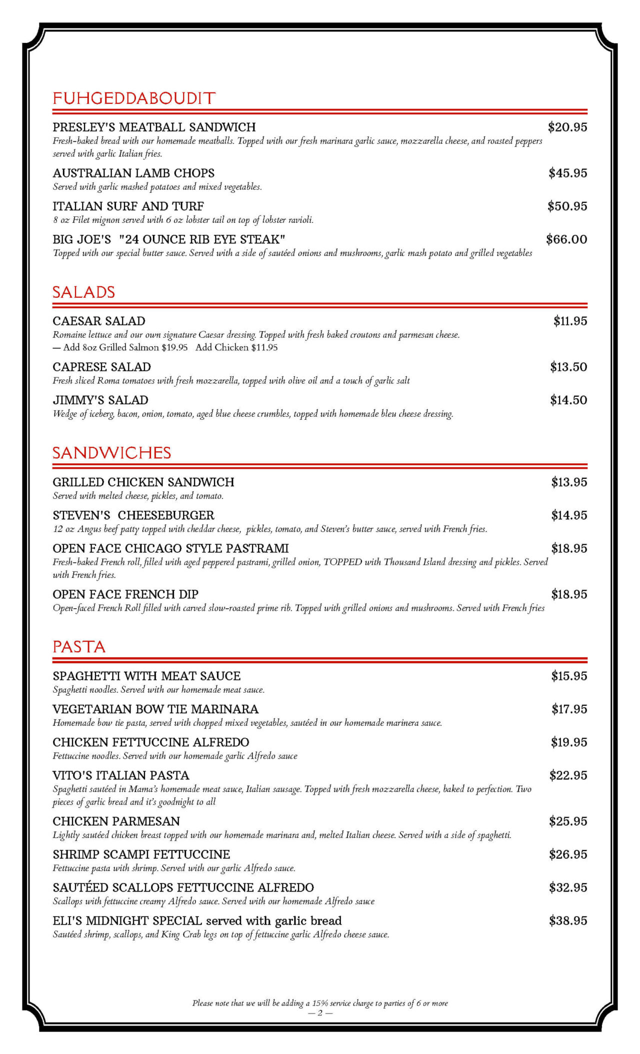 Menu | Stevens